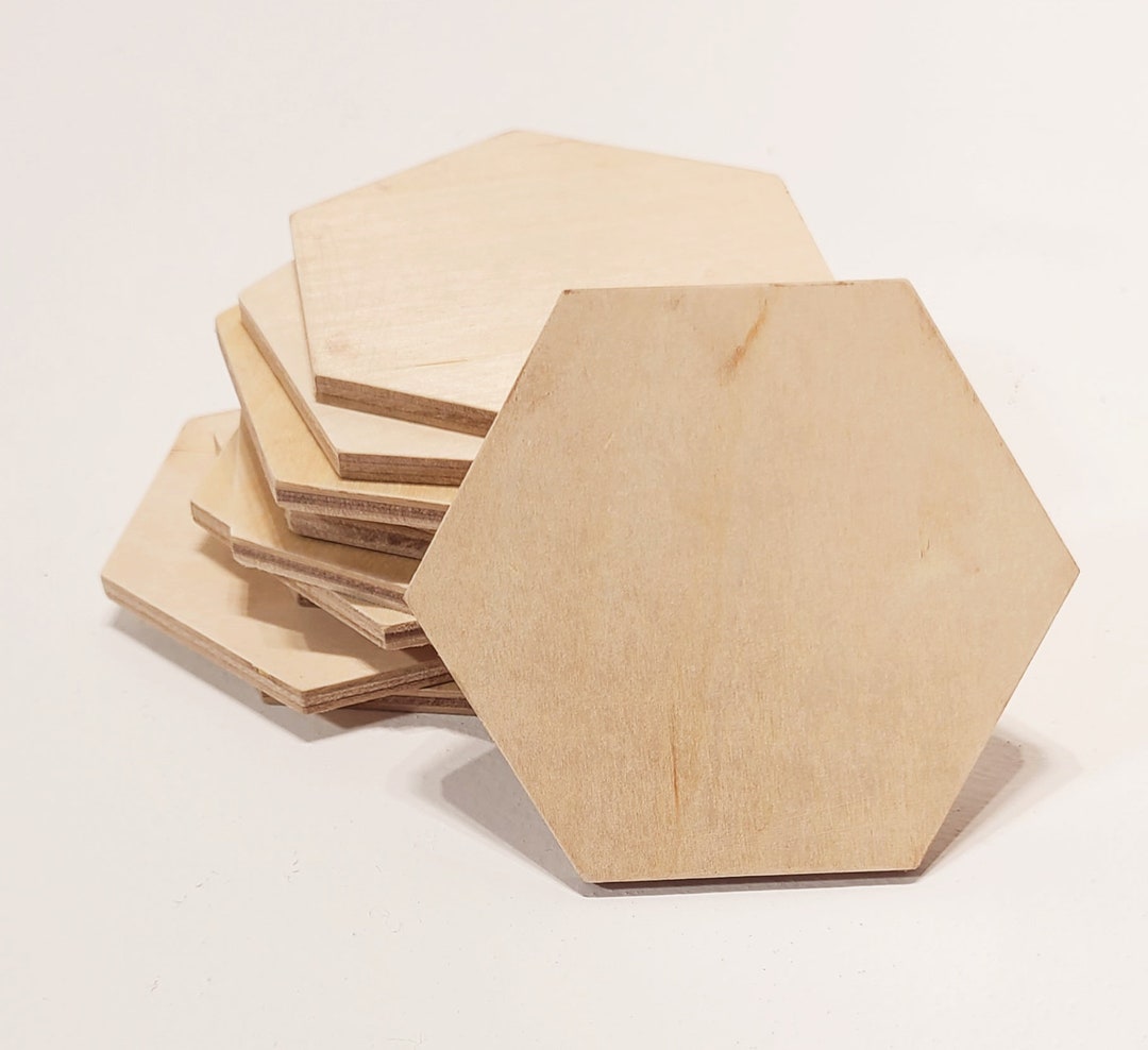 6 Side Wood Hexagons for Crafts Wall Decor Art Pieces - Etsy