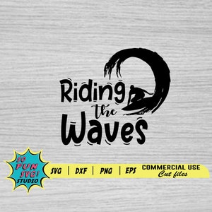 Riding the Waves Svg Exf Png, Beach Vector Printable Clipart, Summer ...