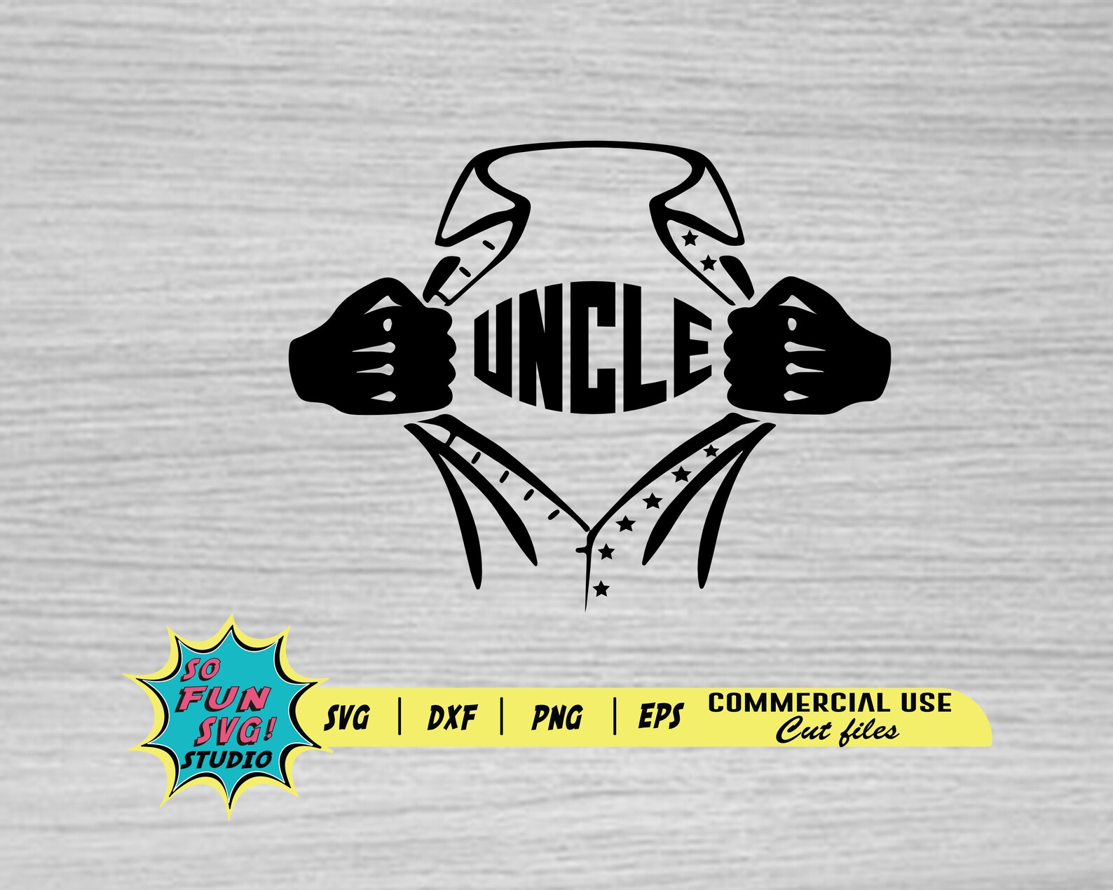 Super Hero Uncle Svg Dxf Png, Super Hero Svg Files for Cricut, Blessed ...