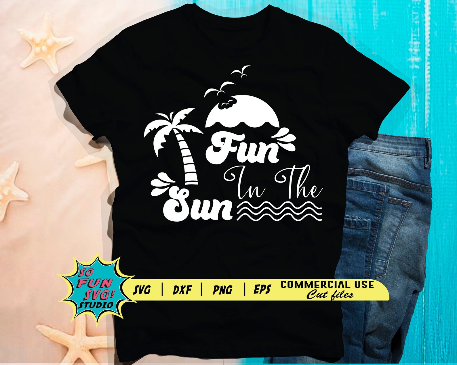 Fun in the Sun Svg Exf Png, Beach Vector Printable Clipart, Summer ...