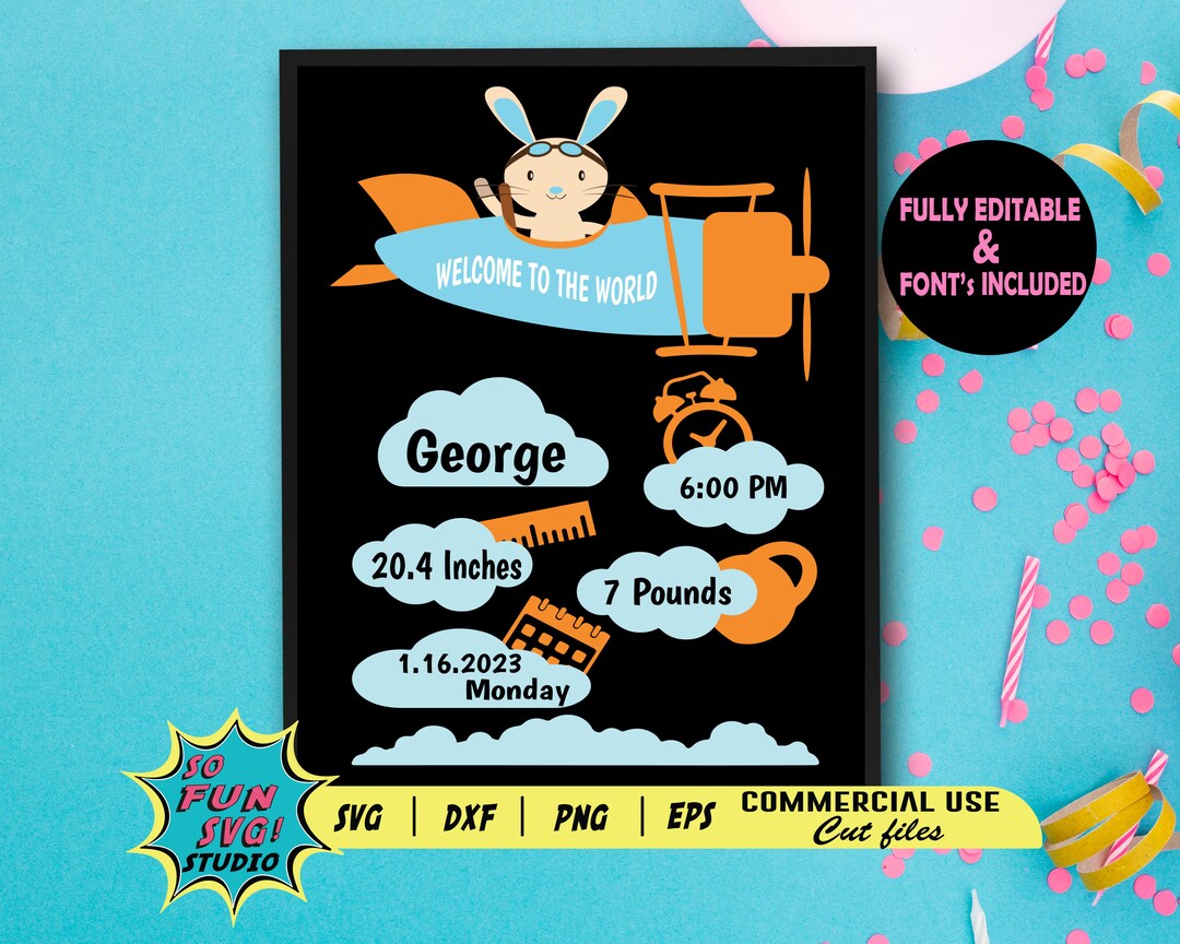 Welcome to the World Svg Exf Png, Gender Reveal Svg, Welcome Baby Svg ...