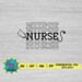 Nurse Stacked Text Svg Dxf Png, Nurse Stethoscope Svg, Nurse ...