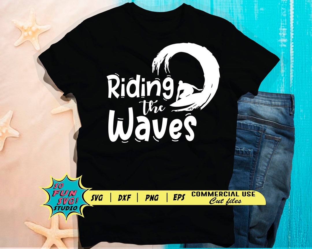 Riding the Waves Svg Exf Png, Beach Vector Printable Clipart, Summer ...