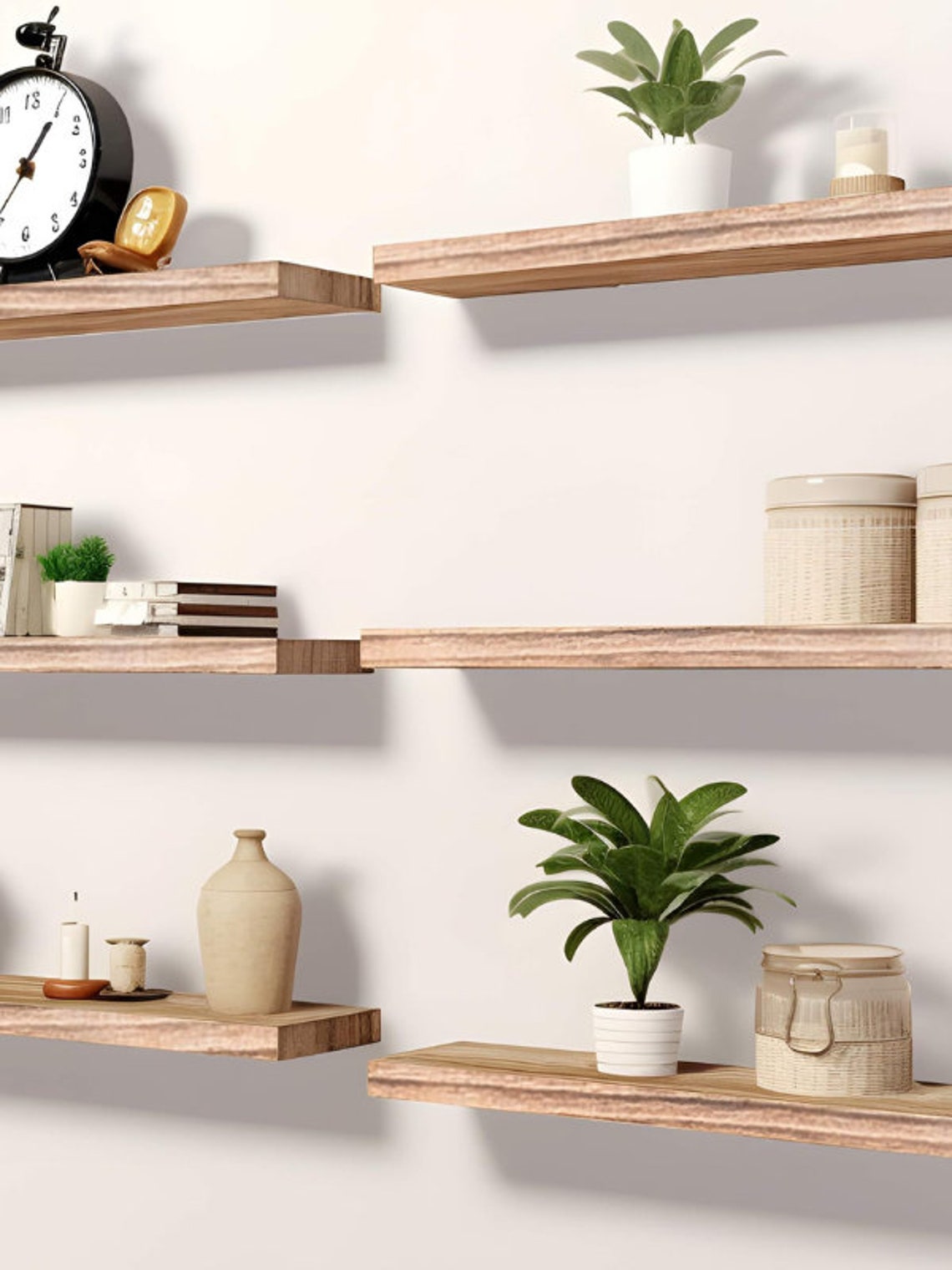 Modern Wood Floating Shelf for Kitchen and Livingroom,decorative Wall ...