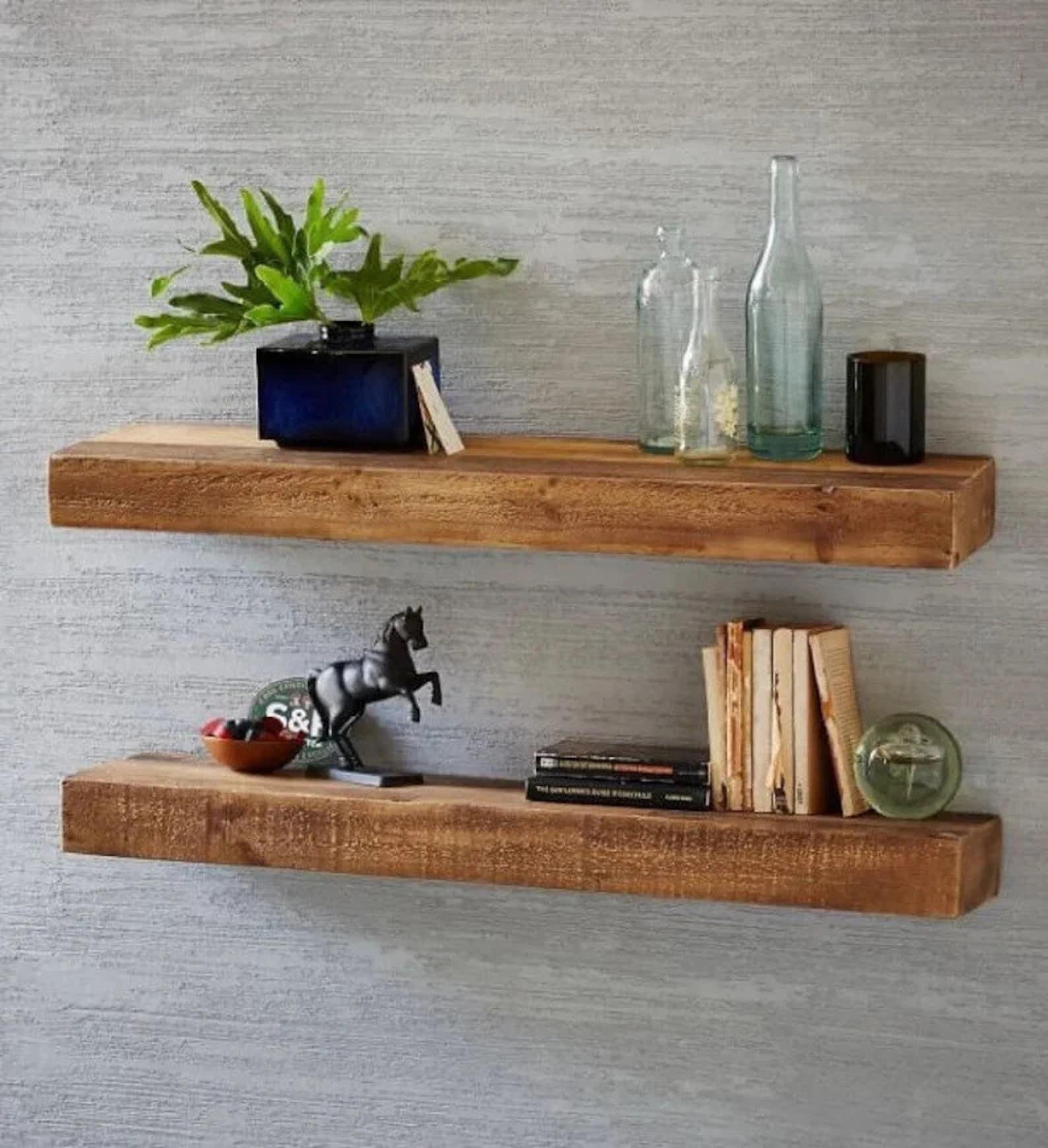 Modern Wood Floating Shelf for Kitchen and Livingroom,decorative Wall ...