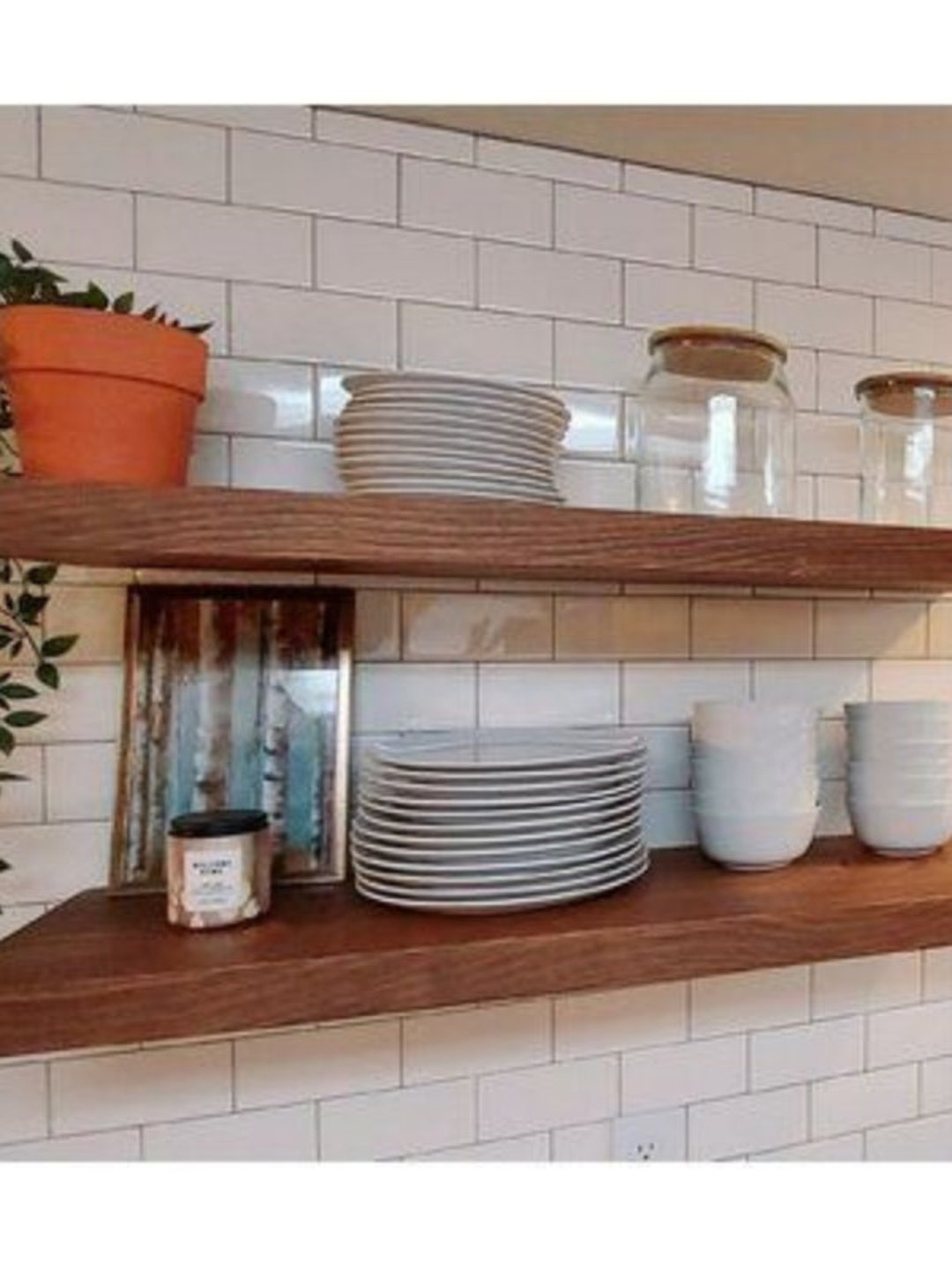 Modern Wood Floating Shelf for Kitchen and Livingroom,decorative Wall ...