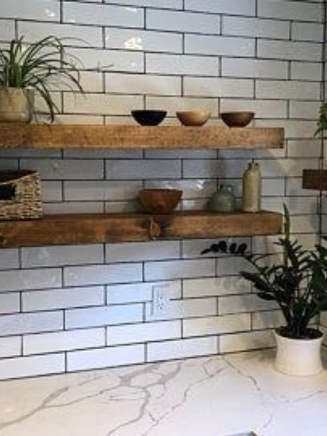 Modern Wood Floating Shelf for Kitchen and Livingroom,decorative Wall ...