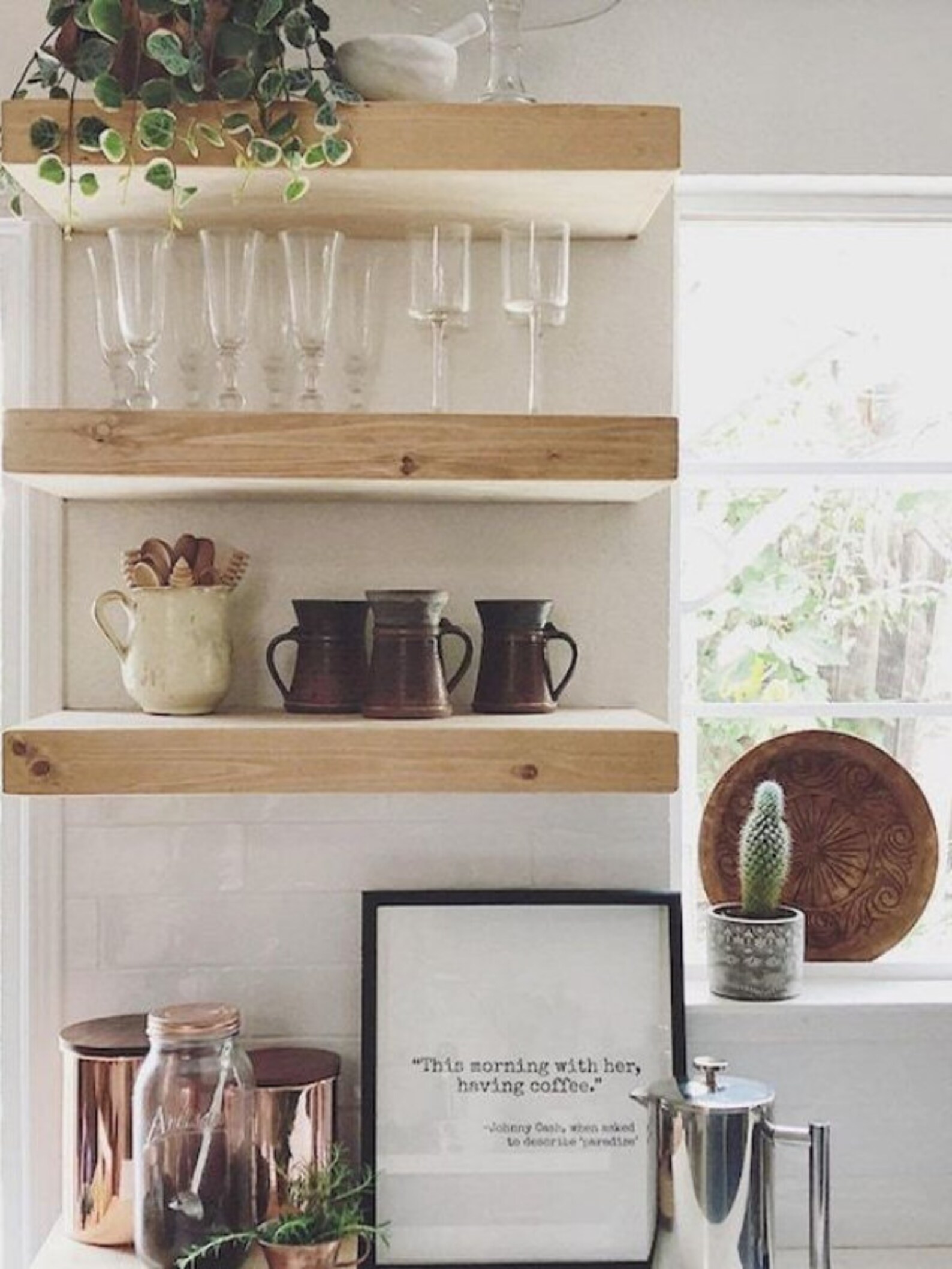 White Radius Floating Shelves With Plate Groove, Custom Size Floating ...