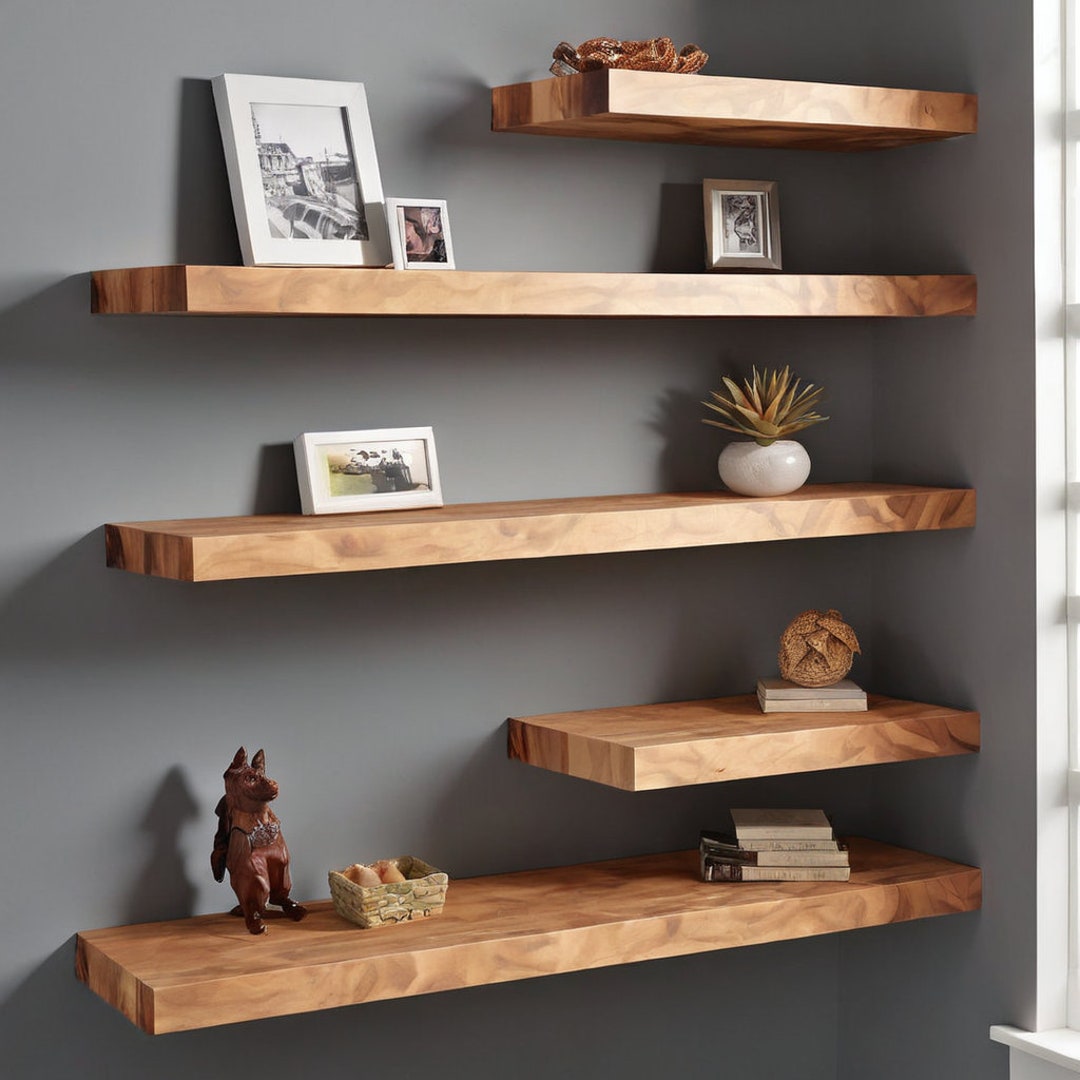 Wooden Floating Shelves - Etsy