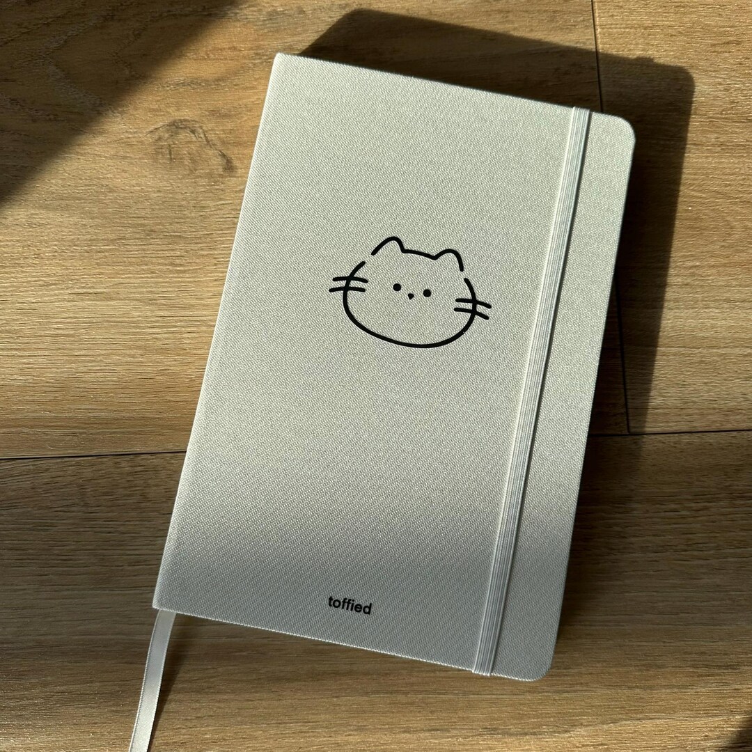Notebook "cat" A5, 192 Lined Pages - Sustainable Diary Made of Rpet ...