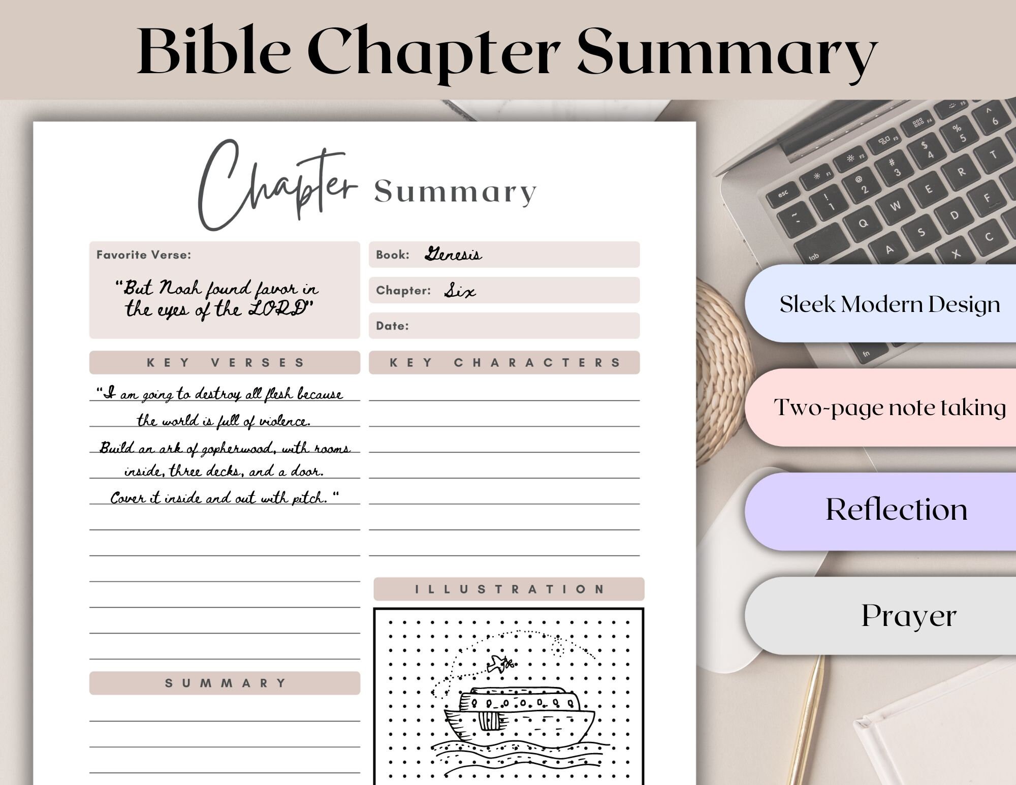 Bible Chapter Summary Template Bible Study Bible Template Bible Summary ...
