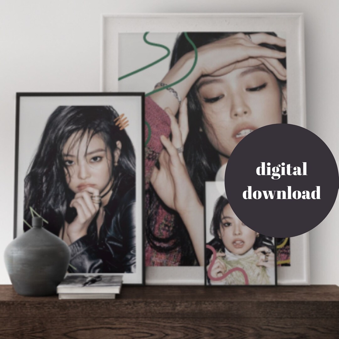 BLACKPINK JENNIE Poster Set of 3 digital Product, Blackpink Jennie ...