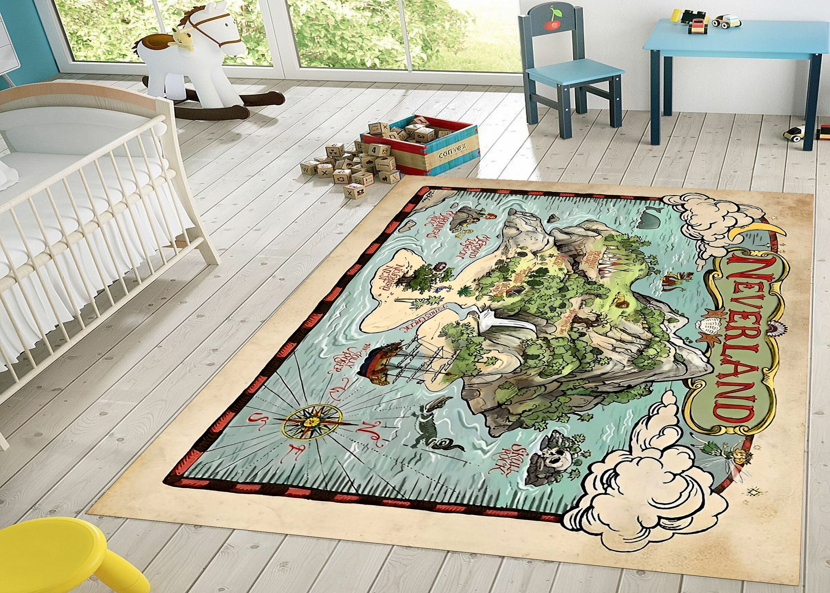 Maps Rug Map Rug Neverland Rug Decor Rug Cool Rug for - Etsy