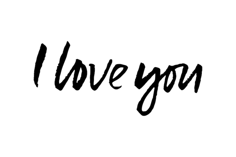 I Love You Text Images - 6 Beautiful Images - Instant Downloads in SVG ...