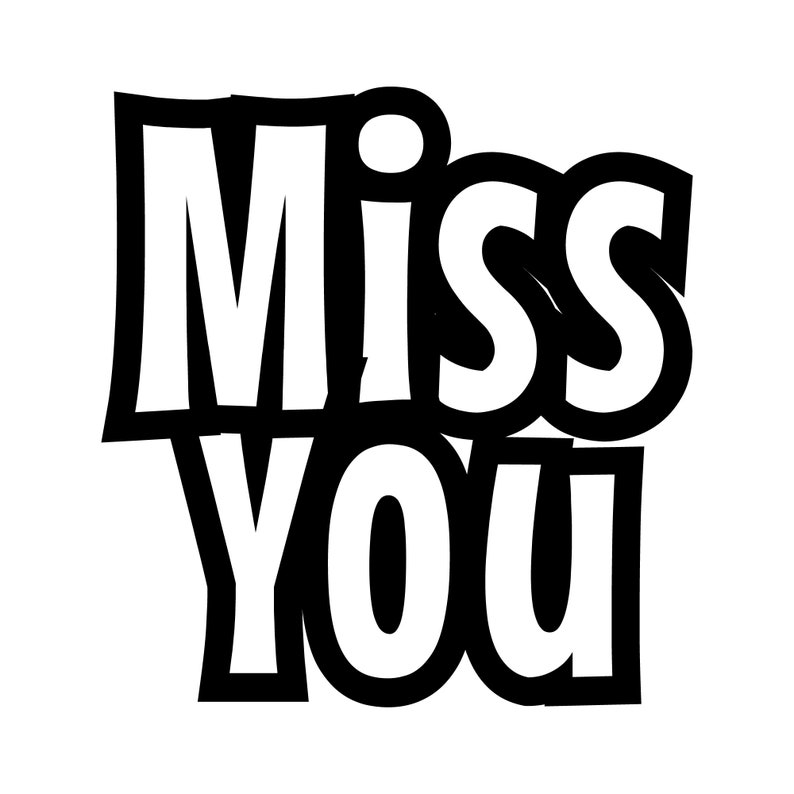 Missing You Text Images - Set of 25 Beautiful Illustrations in SVG, PNG ...