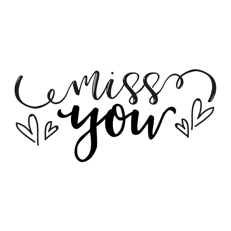 Missing You Text Images - Set of 25 Beautiful Illustrations in SVG, PNG ...