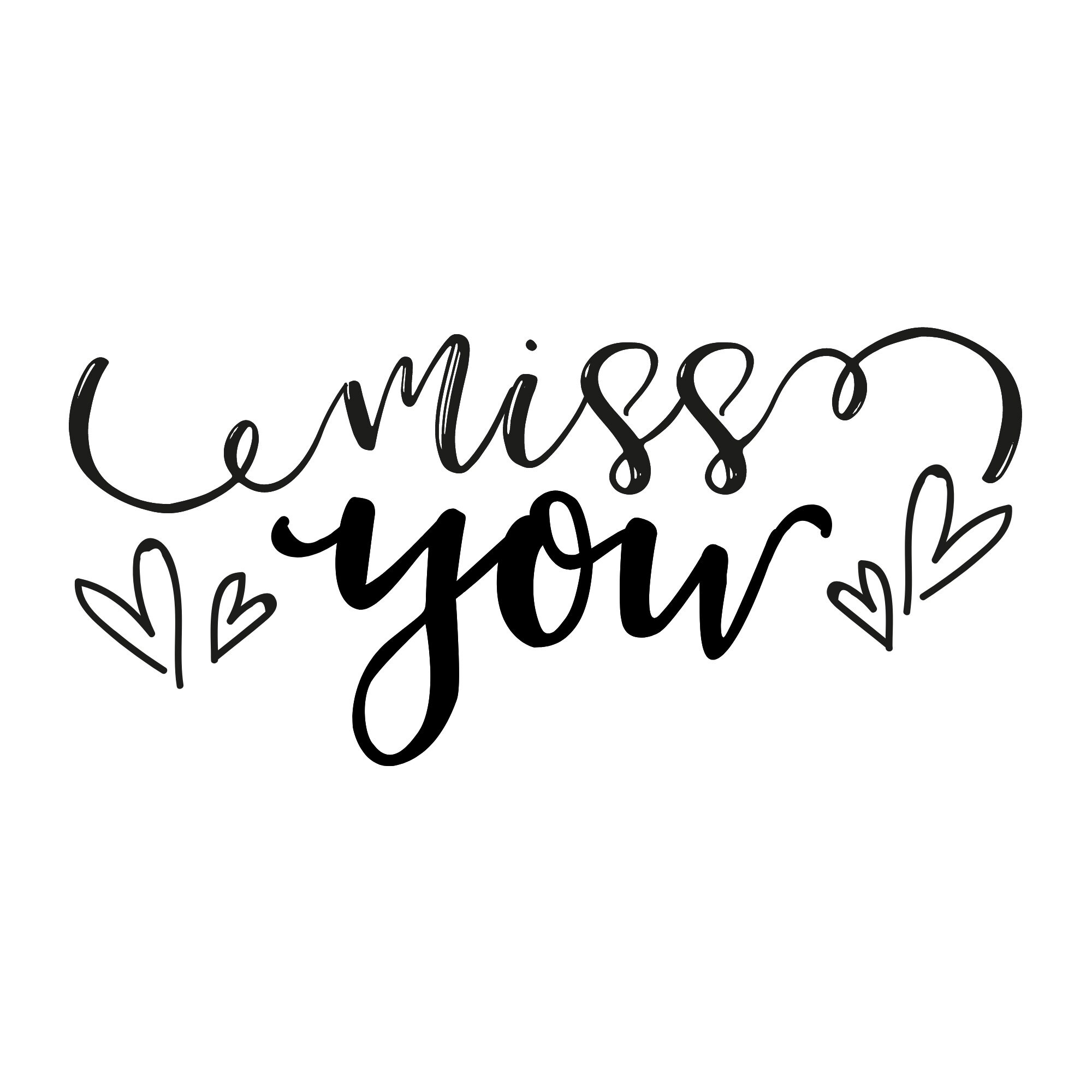 Missing You Text Images - Set of 25 Beautiful Illustrations in SVG, PNG ...