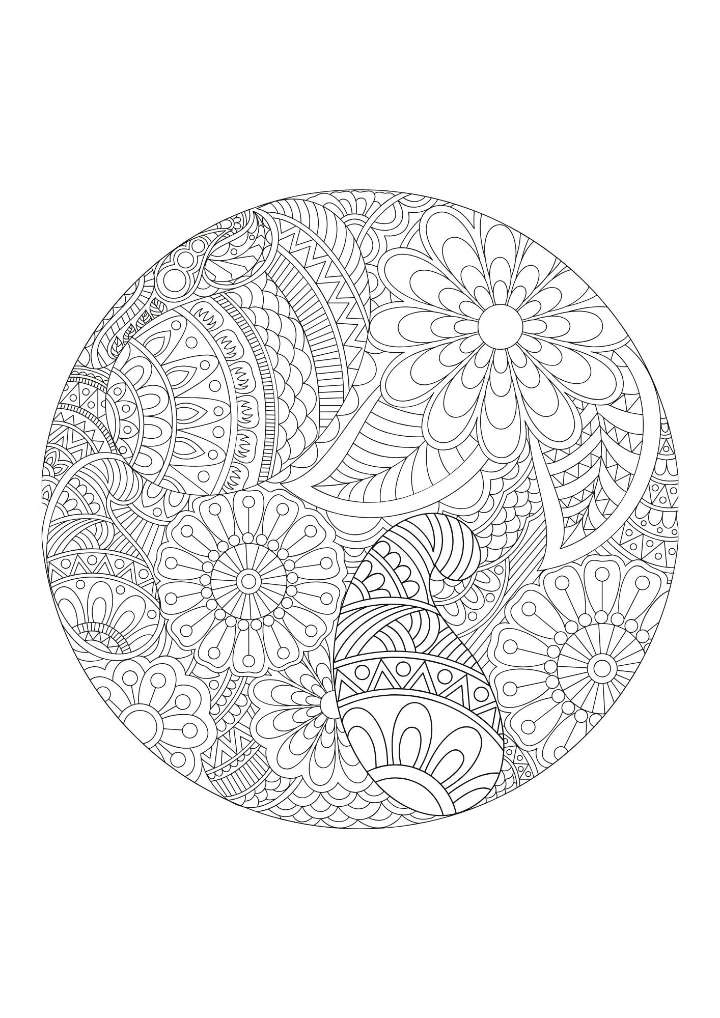 50 Mandalas Coloring Pages Adult Coloring Pages Stress Relieve Instant ...