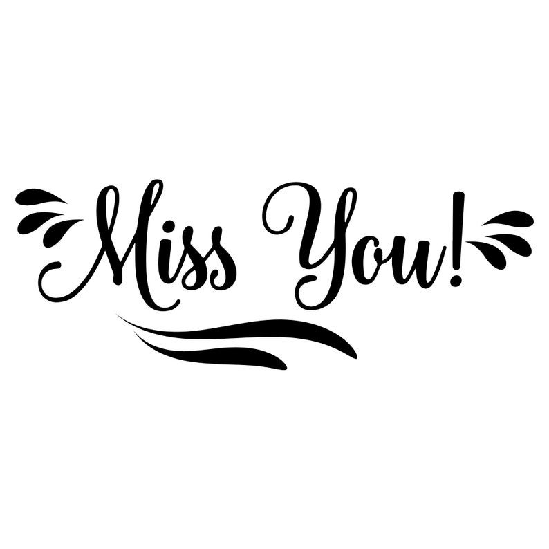 Missing You Text Images - Set of 25 Beautiful Illustrations in SVG, PNG ...