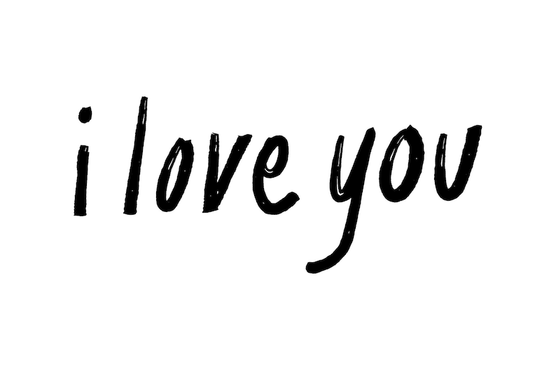 I Love You Text Images - 6 Beautiful Images - Instant Downloads in SVG ...