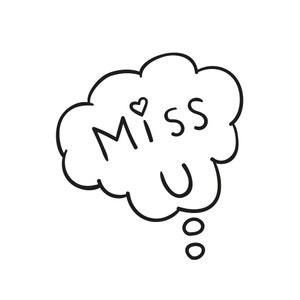 Missing You Text Images - Set of 25 Beautiful Illustrations in SVG, PNG ...