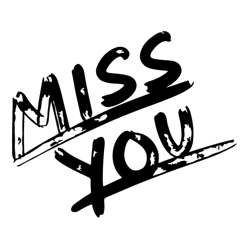 Missing You Text Images - Set of 25 Beautiful Illustrations in SVG, PNG ...