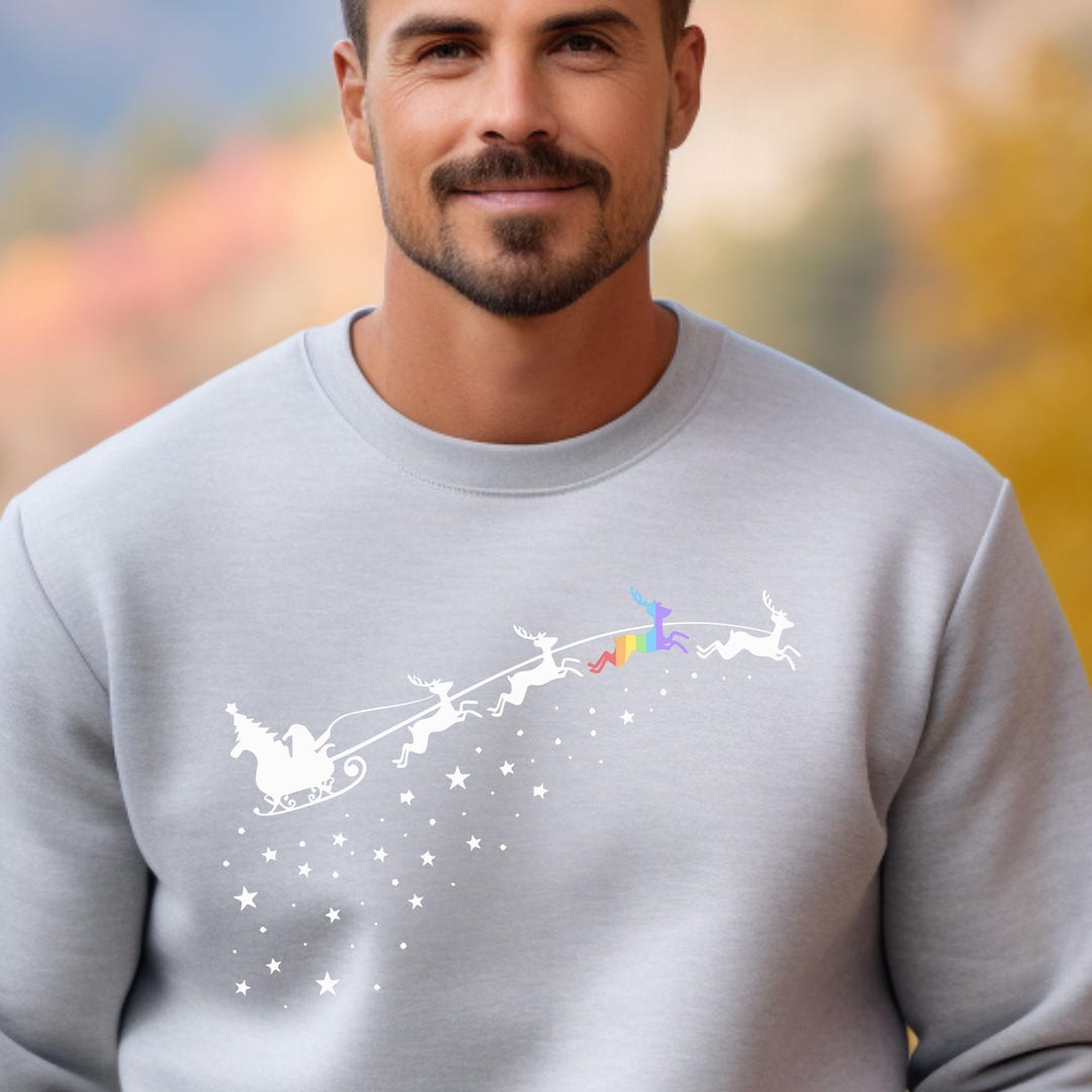 Gay Christmas Pride Christmas LGBTQIA Christmas Crew-neck Sweatshirt ...
