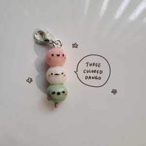 Japanese Dango and Skewer Charms || Three Colored Dango, Panda Dango ...