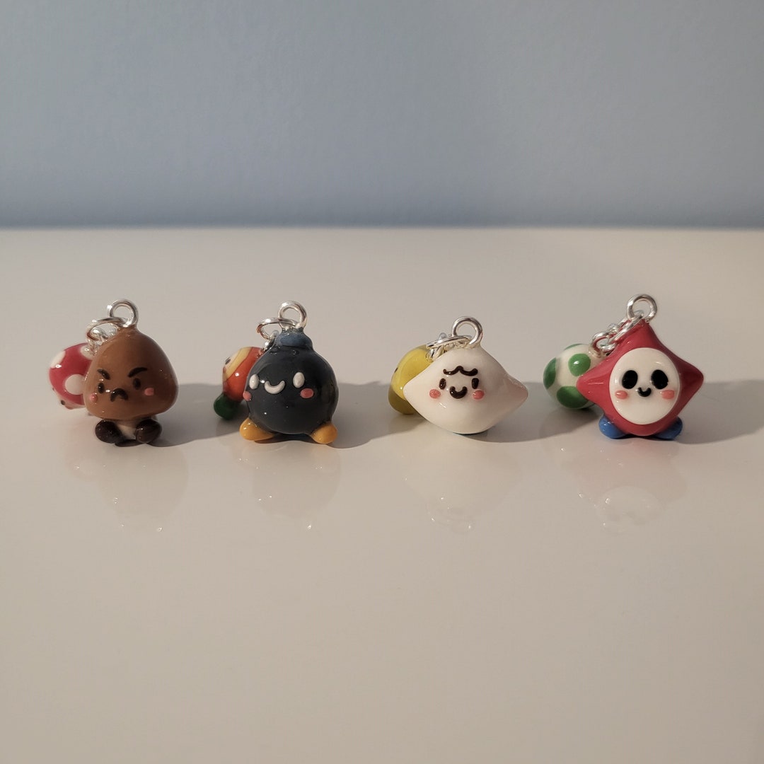 Enemies & Power Ups Charm Sets || Goomba, Bomb, Boo, and Shy Guy ...