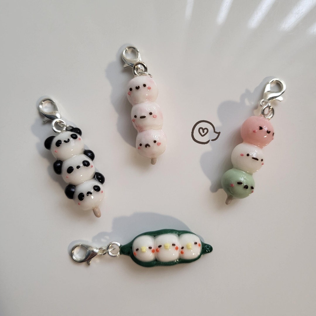 Japanese Dango and Skewer Charms || Three Colored Dango, Panda Dango ...
