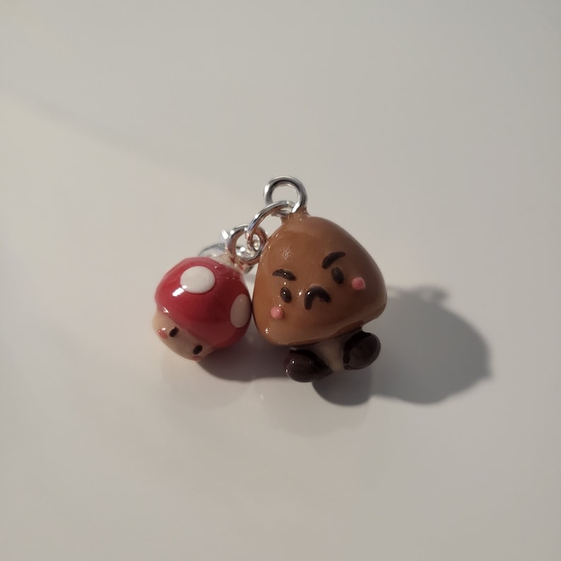Mario Enemies & Power Ups Charm Sets Goomba Mushroom, Bob-omb Fire ...