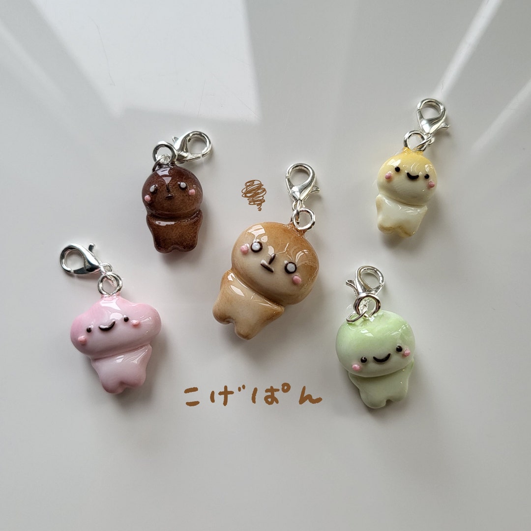 Kawaii Bread Charms || Burnt Bread, Strawberry Bread, Melon Bread ...