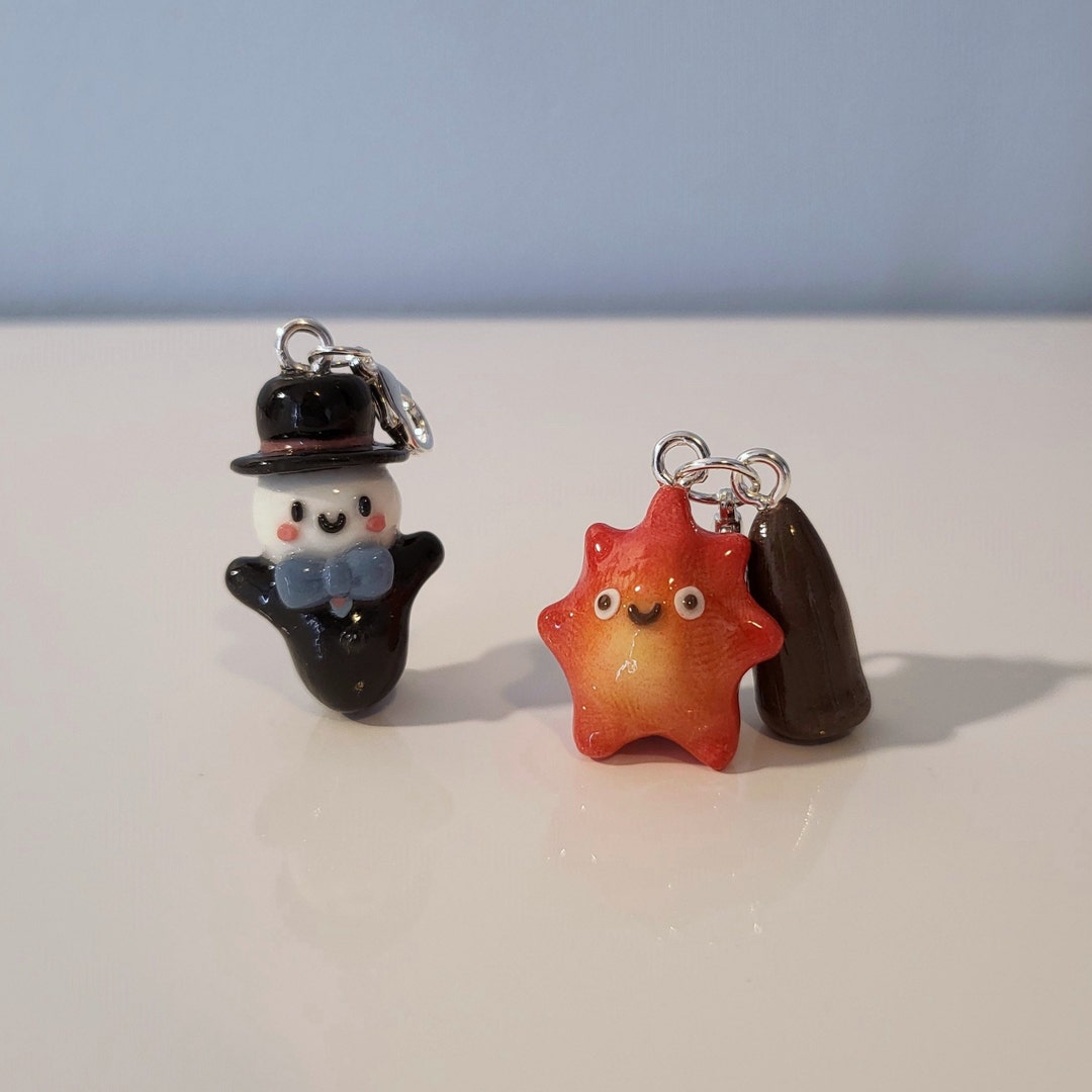 Fire Demon and Scarecrow Charms || Handmade Polymer Clay Keychain - Etsy
