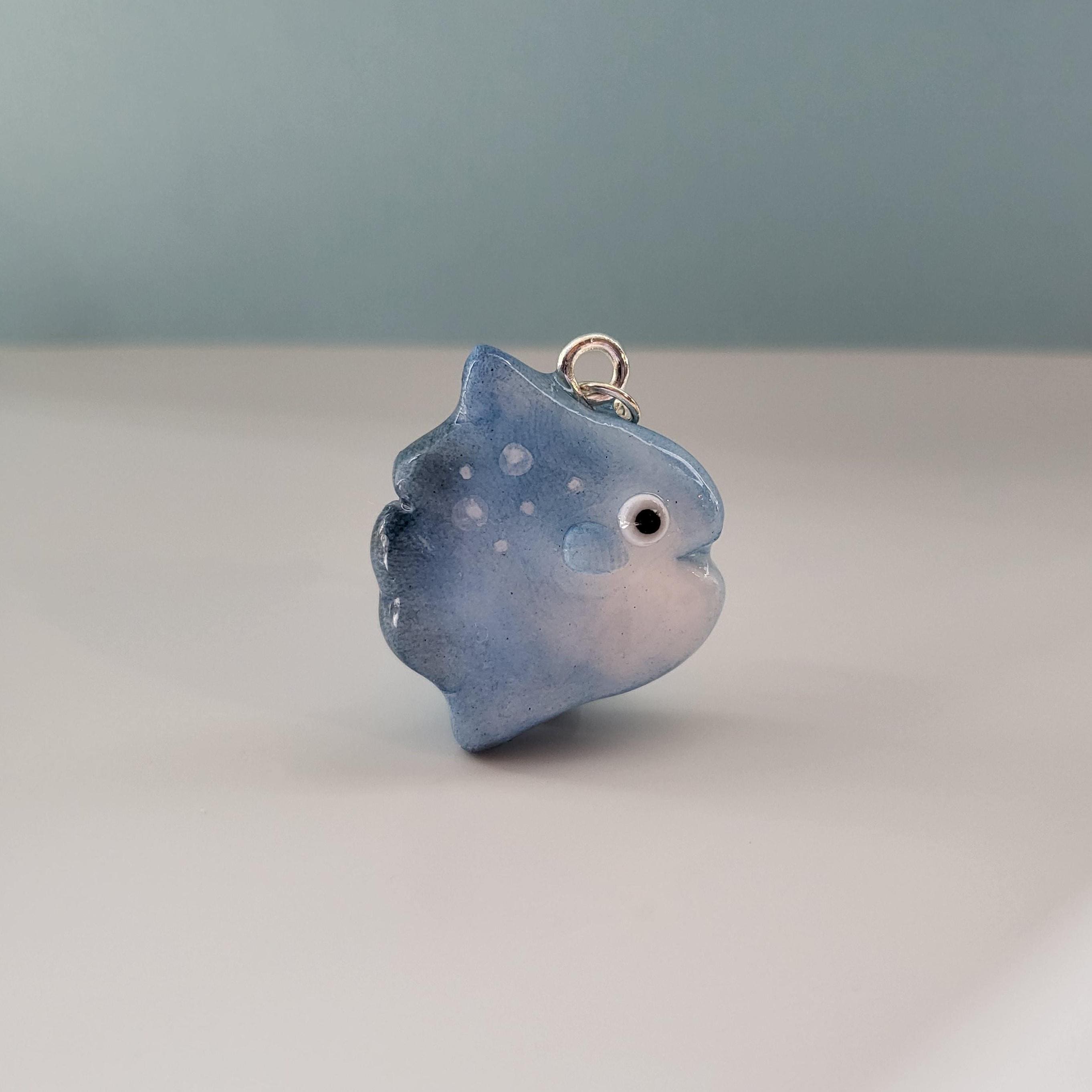 Ocean Sunfish Charm || Underwater Creature Series || Handmade Polymer ...