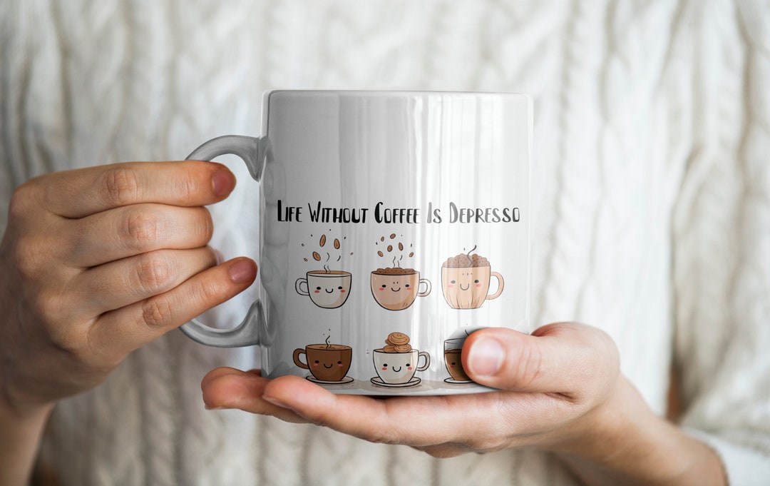 Cartoon Coffee Pun Mug, Funny Coffee Mug, Gift for Coffee Lovers ...