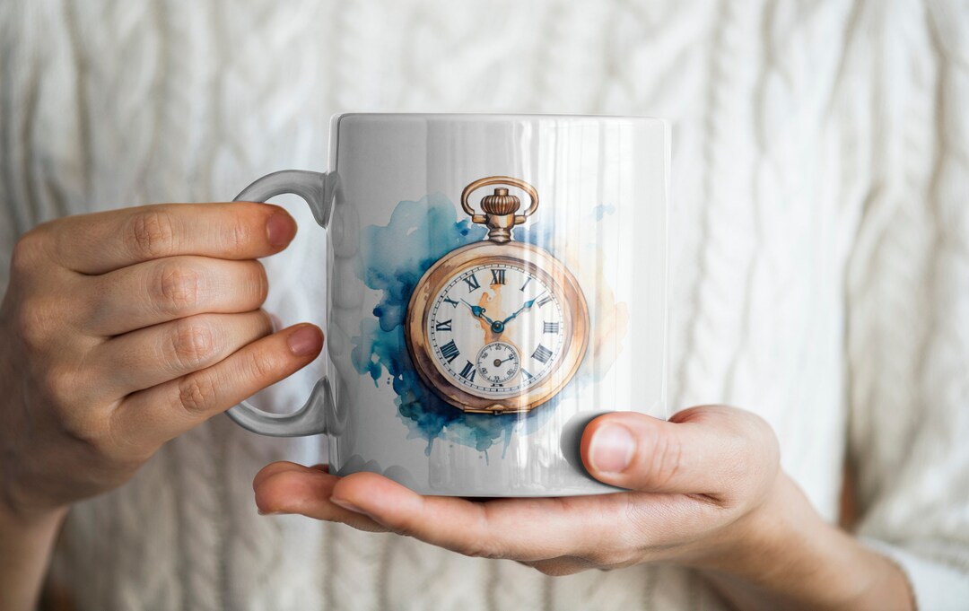 Pocket Watch Mug, Watch Mug, Clock Mug, Time Mug, Pocket Watch Gift ...