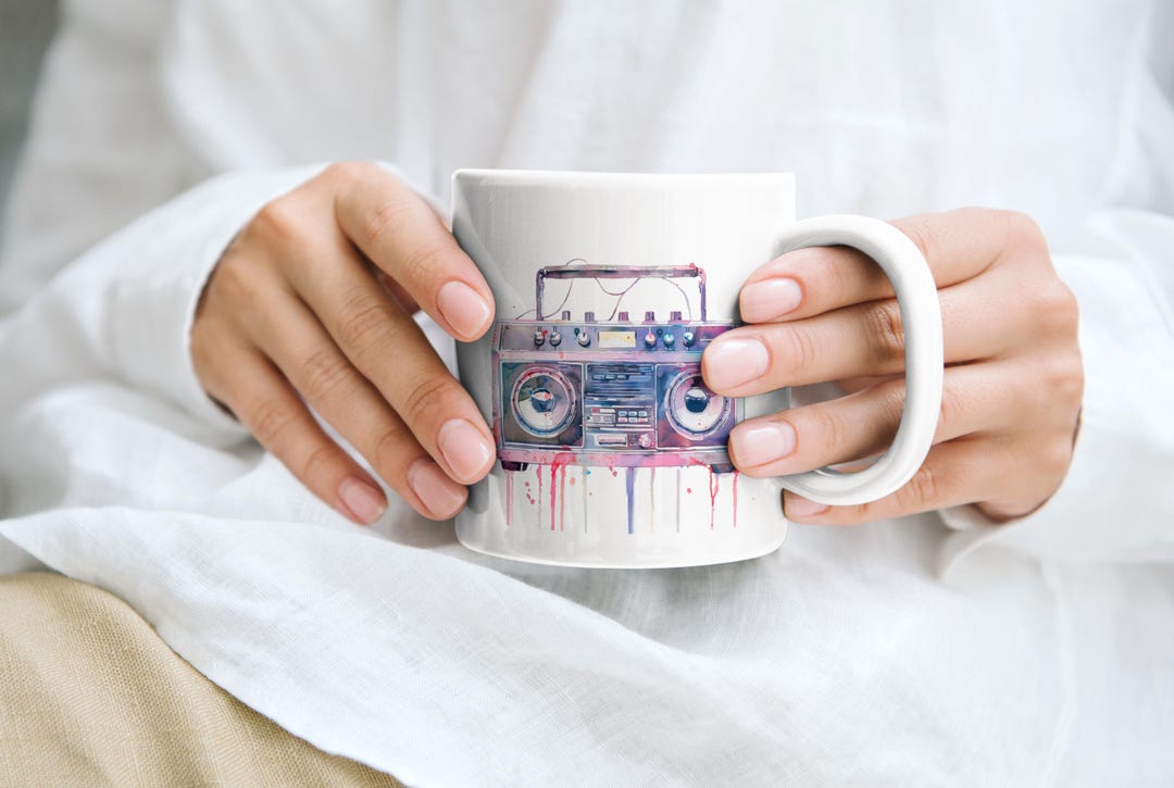Boombox Mug, Radio Mug, Music Mug, Musician Mug, Technology Mug ...