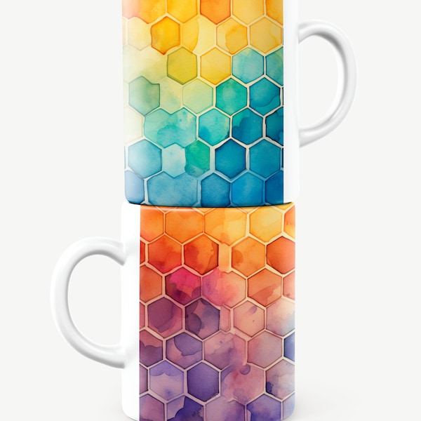 Geometric Mug - Etsy