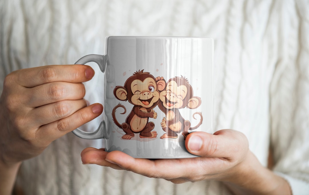 Monkey Mug, Ape Mug, Chimp Mug, Animal Mug, Primate Mug, Monkey Gift ...