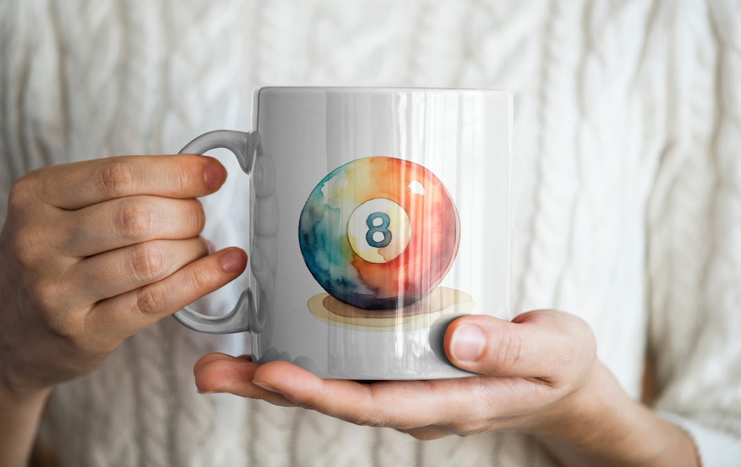 8-ball Mug, Pool Mug, Billiards Mug, Pool Player Mug, Sports Mug, 8 ...