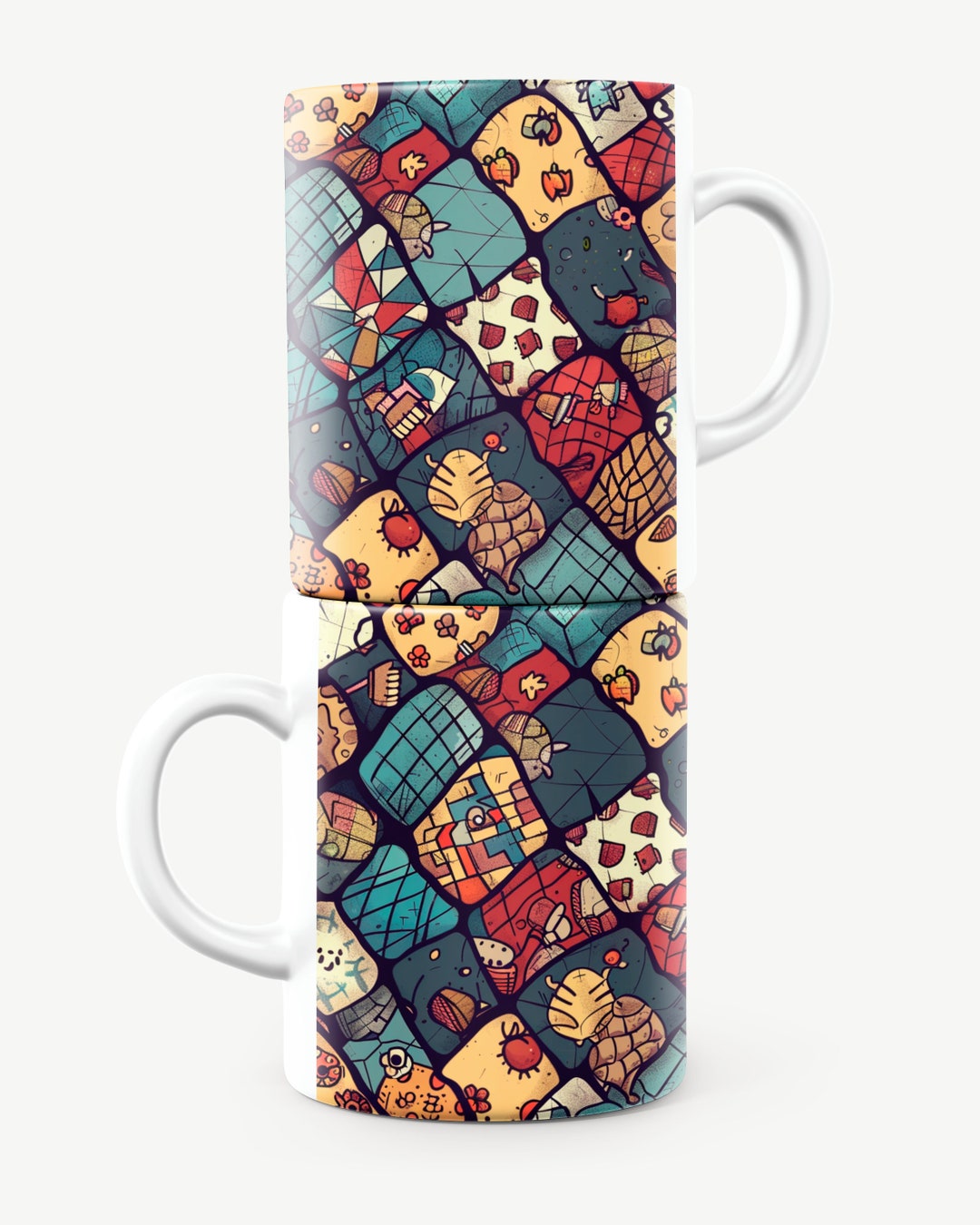 Quilt Mug, Pattern Mug, Abstract Mug, Geometric Mug, Quilt Gift ...