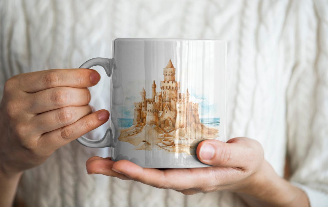 Sandcastle Mug, Beach Mug, Sand Mug, Castle Mug, Nature Mug, Sandcastle ...