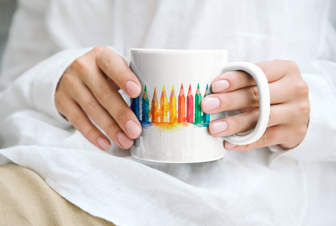 Color Pencil Mug, Pencils Mug, Art Mug, Artist Mug, Crafts Mug, Color ...