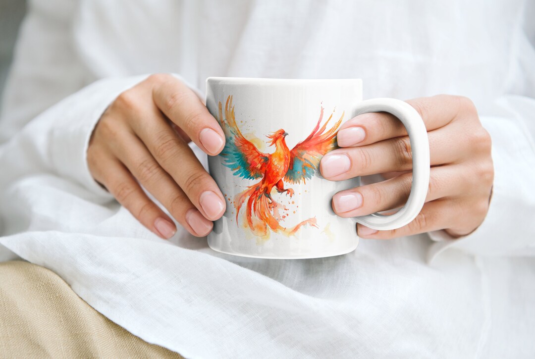 Phoenix Mug, Fantasy Mug, Mythical Mug, Folklore Mug, Bird Mug, Phoenix ...
