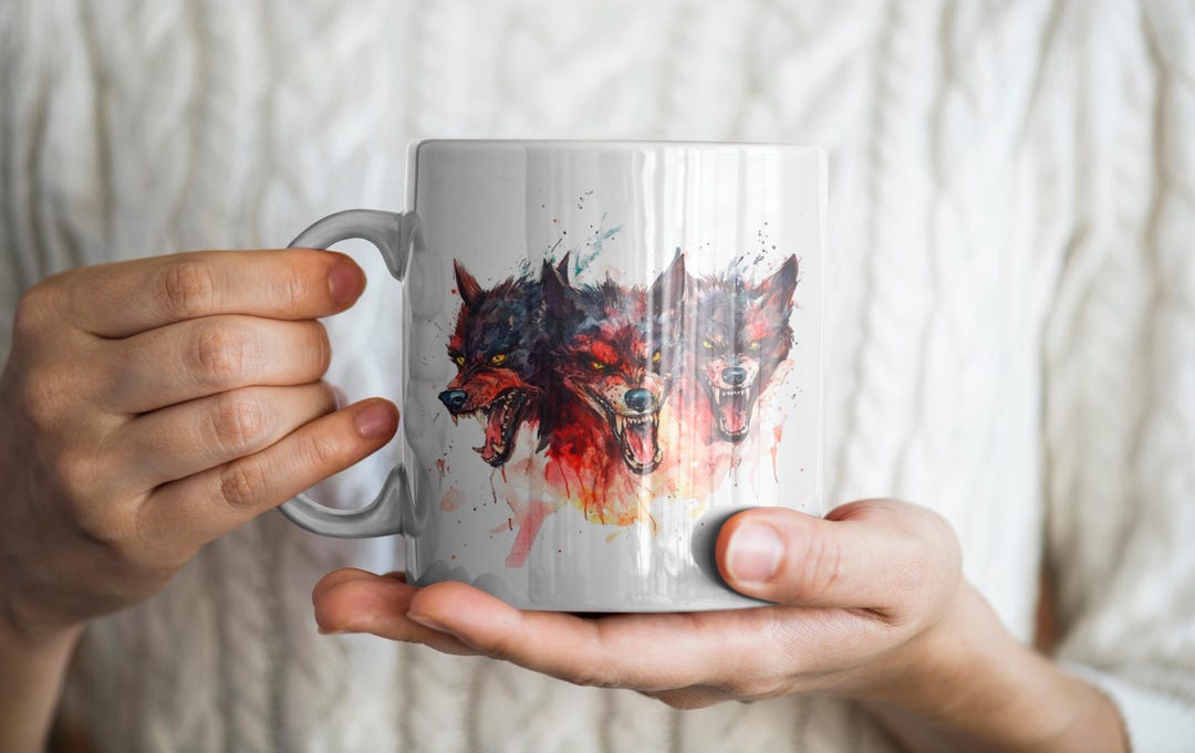 Cerberus Mug, Dog Mug, Mythology Mug, Creature Mug, Fantasy Mug ...
