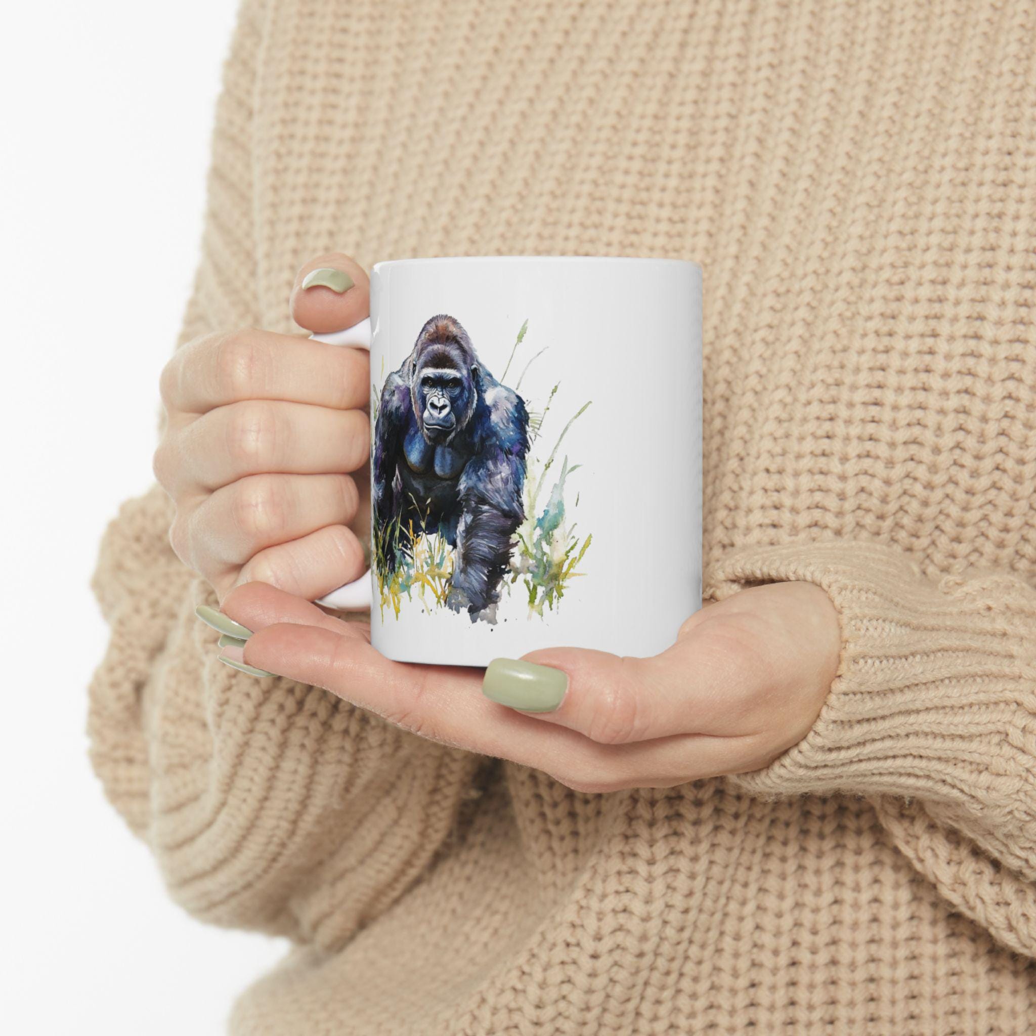 Gorilla Mug, Ape Mug, Primate Mug, Animal Mug, Africa Mug, Gorilla Gift ...