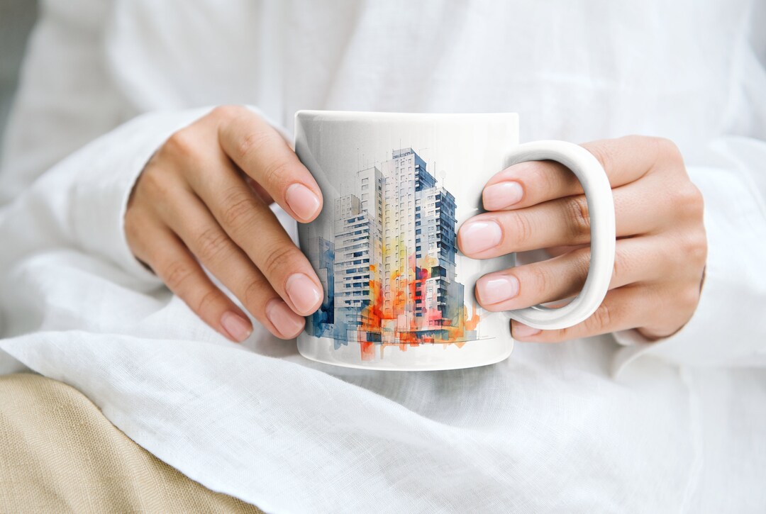 Skyscraper Mug, Building Mug, Architecture Mug, Abstract Mug ...