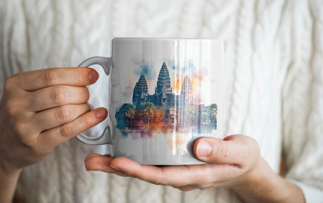 Angkor Wat Mug, Temple Mug, Cambodia Mug, Geography Mug, Landmark Mug ...