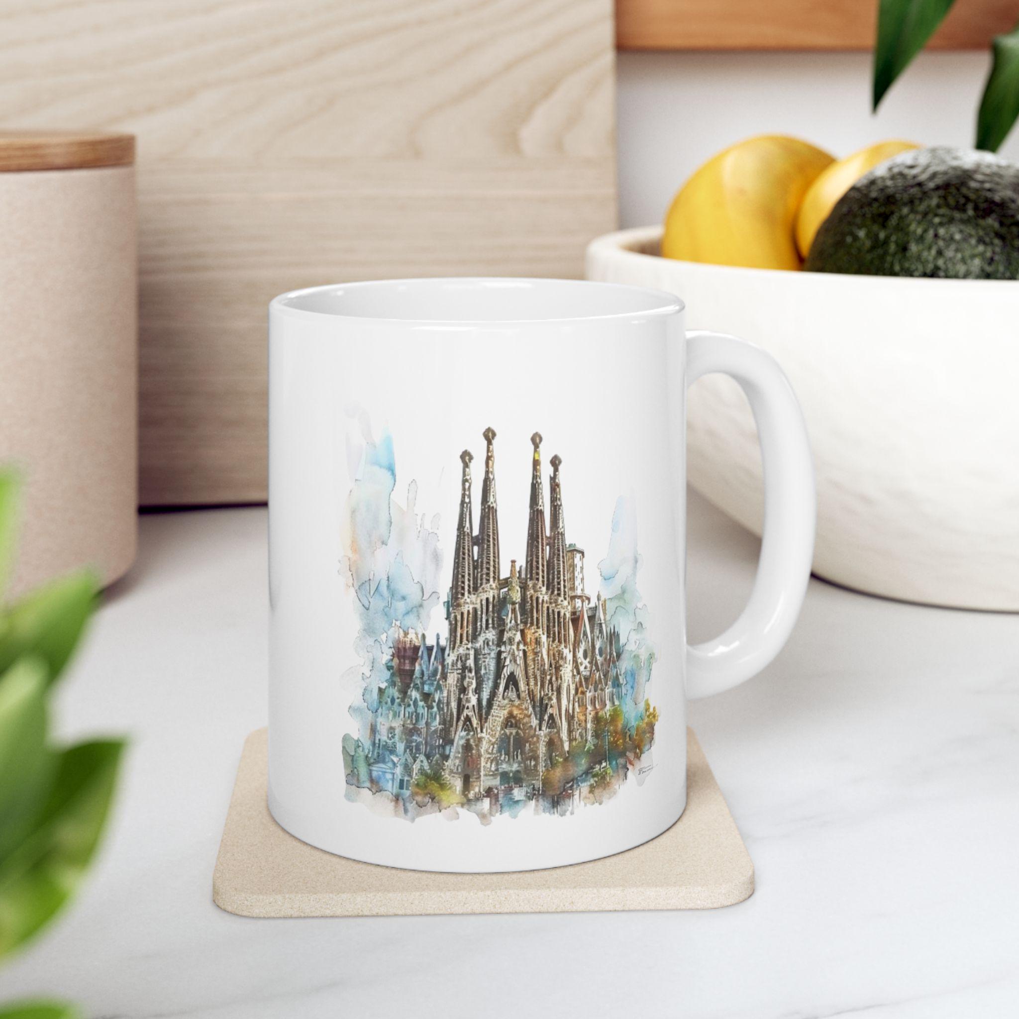 Sagrada Familia Mug, Barcelona Mug, Spain Mug, Geography Mug, Landmark ...