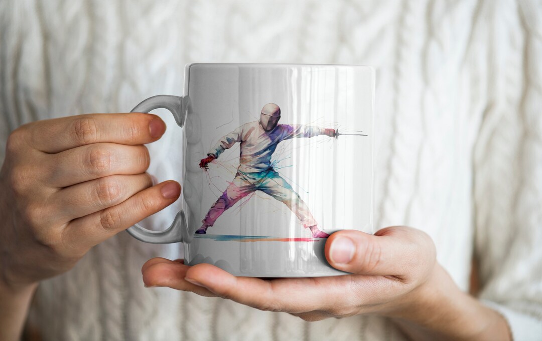 Fencing Mug, Fencer Mug, Athlete Mug, Sports Mug, Sword Fighting Mug ...